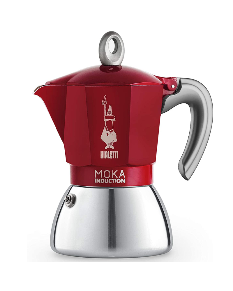 Bialetti Moka Induction Red 6 Cups|Complementosdelcafe.com