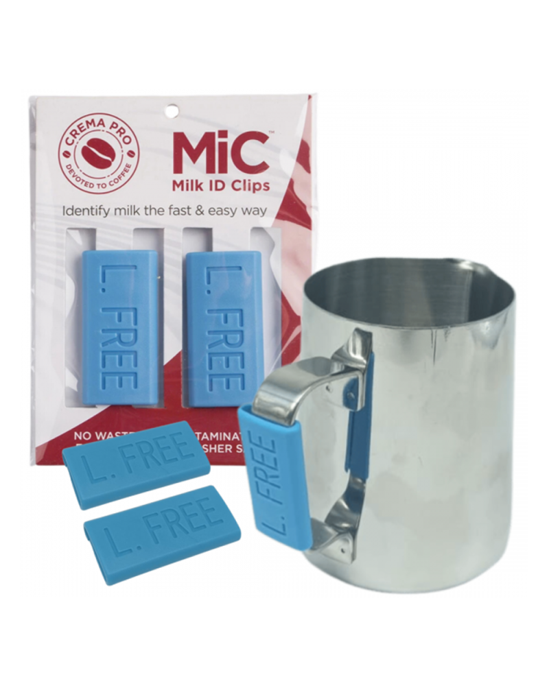 Crema Pro Lactose Free Milk Jug Tag| Complementosdelcafe.com