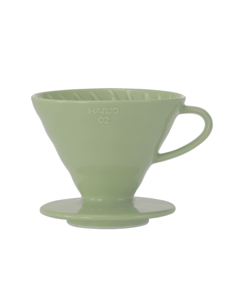 Hario V60 Ceramic Dripper 02 Smokey Green| Complementosdelcafe.com
