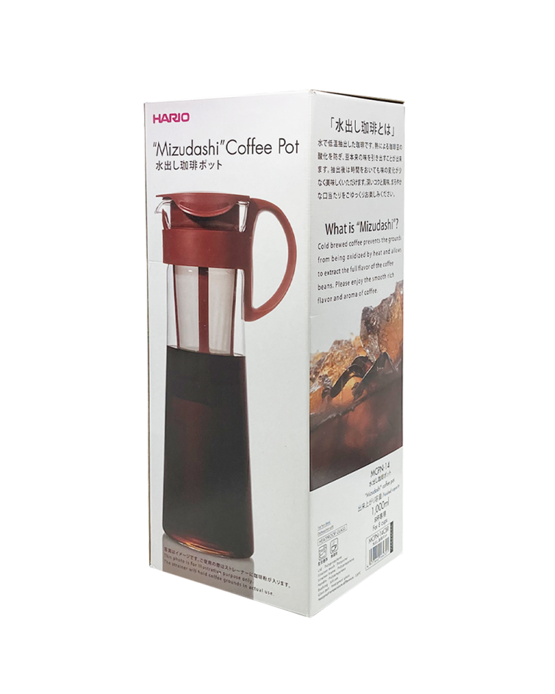 Hario Mizudashi Jarra de Café Cold Brew 1000ml - Rojo