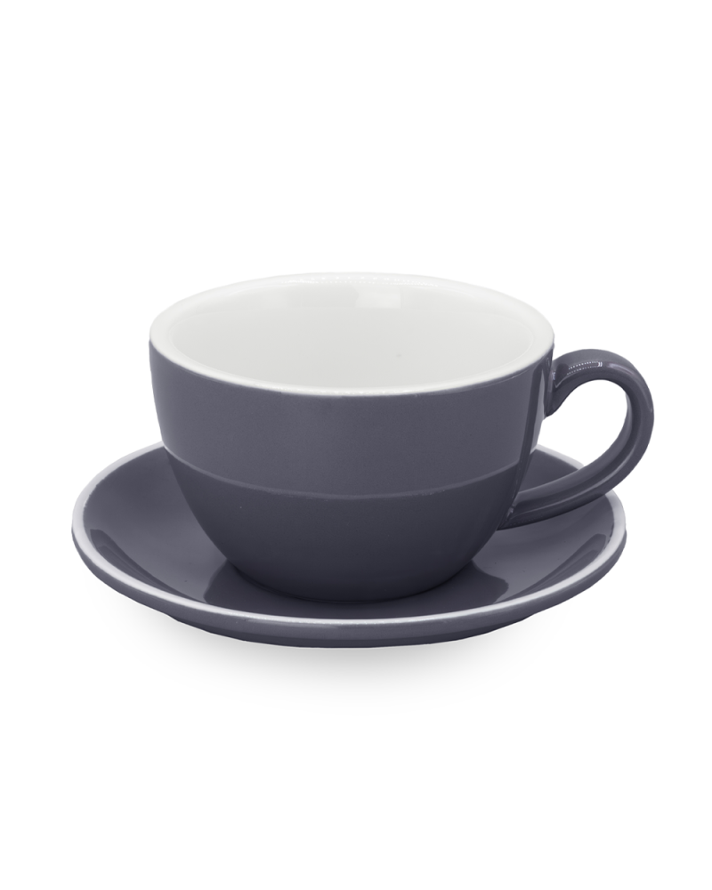 Epic Cup & Saucer Cappuccino 230ml Grey| Epic Cups Europe